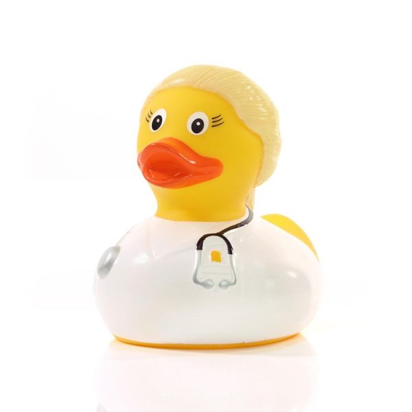 Ärztin, blond Quietscheente Badeente ca. 8 cm gross Krankenhaus, 6,99