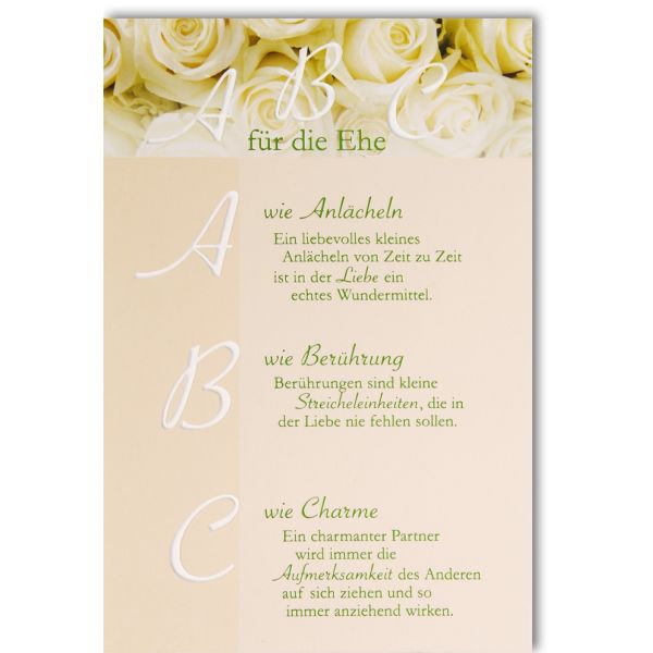 Hochzeit - Glückwunschkarte im Format 11,5 x 17 cm mit Umschlag - Ver ...