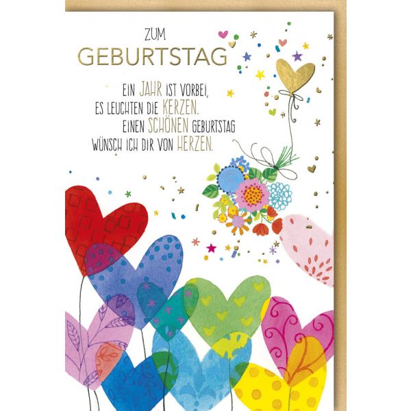 Geburtstag Glückwunschkarte mit Umschlag Zum Geburtstag, 2,50