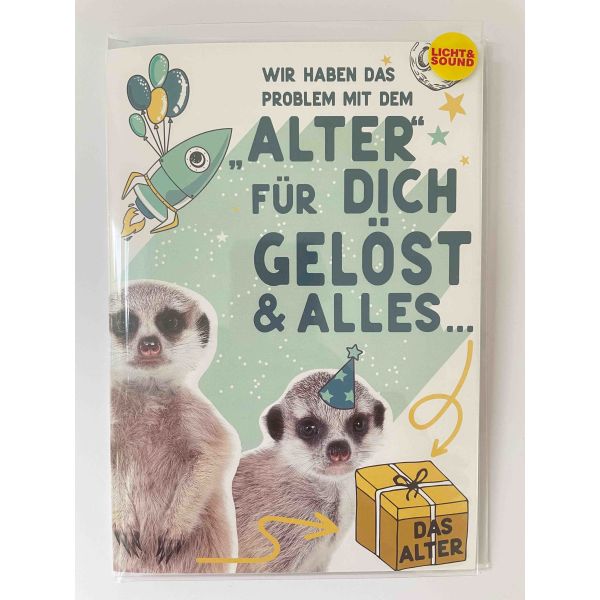 Geburtstag - Flashlight - Soundkarte und Lichtkarte im Format 14,8 x 21 ...