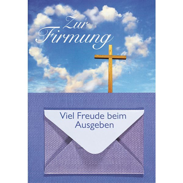Firmung Glückwunschkarte mit Minikuvert und Umschlag Zur Firmung Himmel ...