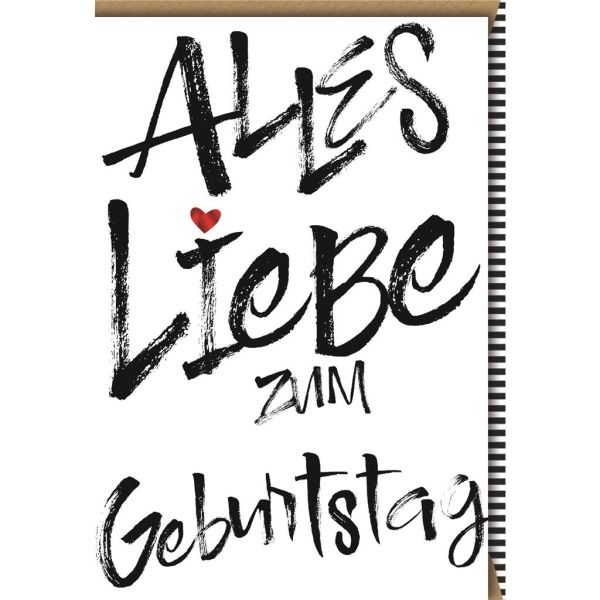 Geburtstag - Glückwunschkarte im Format 11,5 x 17 cm mit Umschlag ...