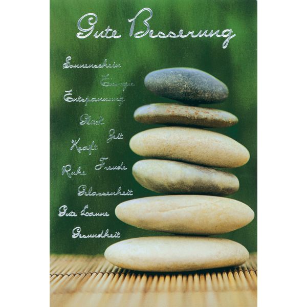 Genesung - Glückwunschkarte im Format 11,5 x 17 cm mit Briefumschlag, 2 ...