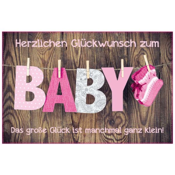 Geburt Baby Colourful Life Gl ckwunschkarte Im Format 11 5 X 17