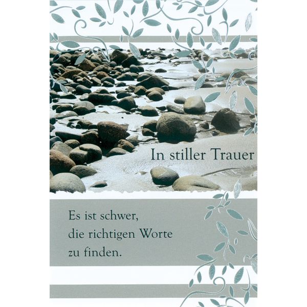 Trauer – Beileid - Kondolenzkarte im Format 11,5 x 17 cm mit Briefums ...