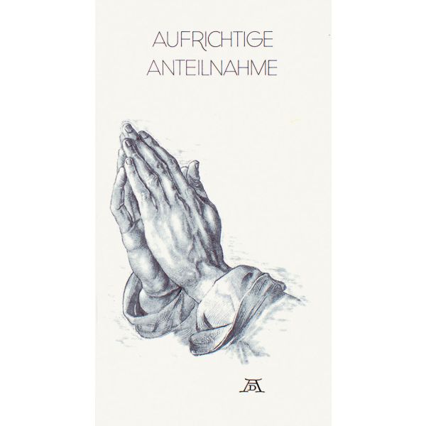 Trauer Beileid Kondolenzkarte mit Briefumschlag Aufrichtige Anteilnahme ...