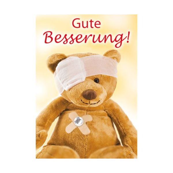 Genesung Gute Besserung Mini-Glückwunschkarte Blumenkärtchen mit ...