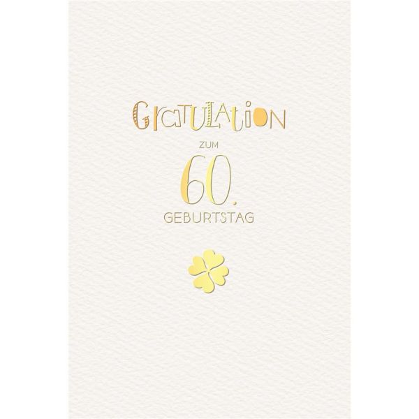 60. Geburtstag Glückwunschkarte mit Umschlag 60. Geburtstag Gratulation ...