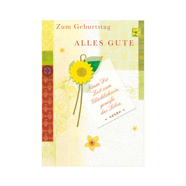 Geburtstag - Glückwunschkarte im Format 11,5 x 17 cm mit Umschlag ...