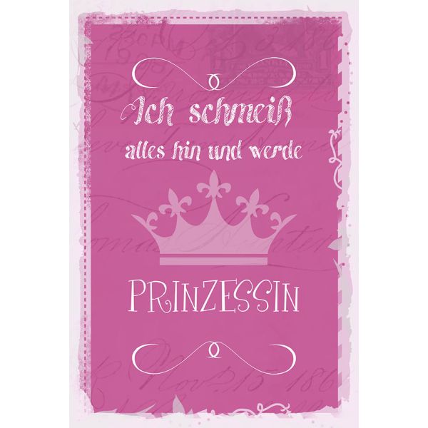 Postkarte True Words Glückwunschkarte "Ich schmeiß alles hin und werde ...