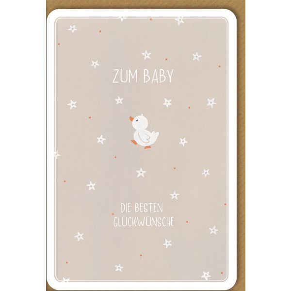 Geburt Baby Freudiges Ereignis Karte mit Umschlag kleines Entchen, 2,95