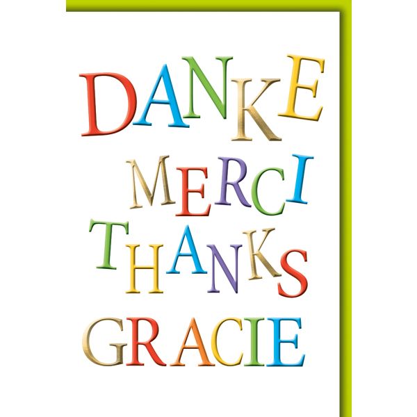Danke Grußkarte mit Briefumschlag Mehrsprachig verschiedene Sprachen ...