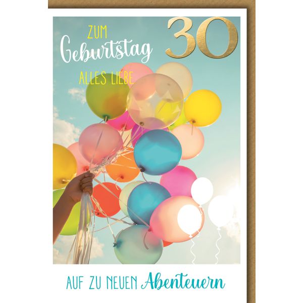 Gluckwunschkarte Zum 30 Geburtstag