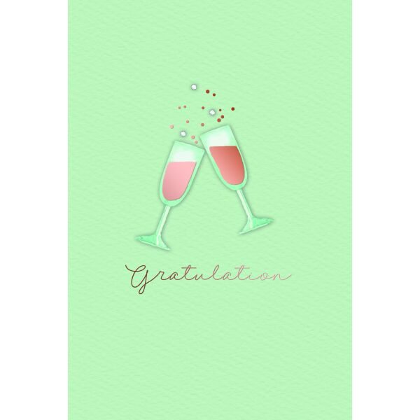 Allgemeine Wünsche Handmade Gratulation Sektgläser Glückwunschkarte mit ...
