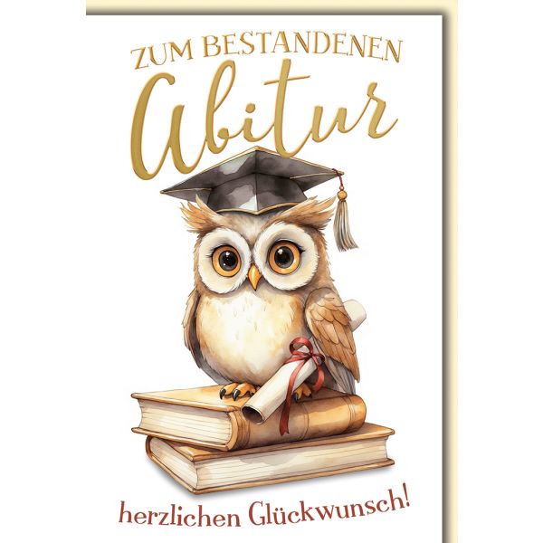 Abitur Eule mit Auszeichnung geschafft alles Gute für die Zukunft ...