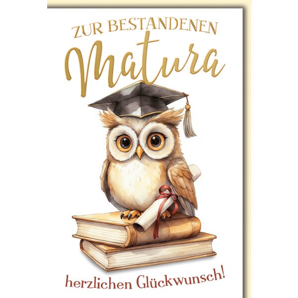 Matura Eule mit Auszeichnung geschafft alles Gute für die Zukunft ...