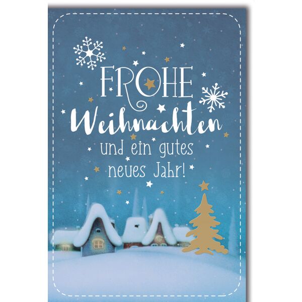 Weihnachten Häuschen eingeschneit Glückwunschkarte mit Umschlag, 2,95