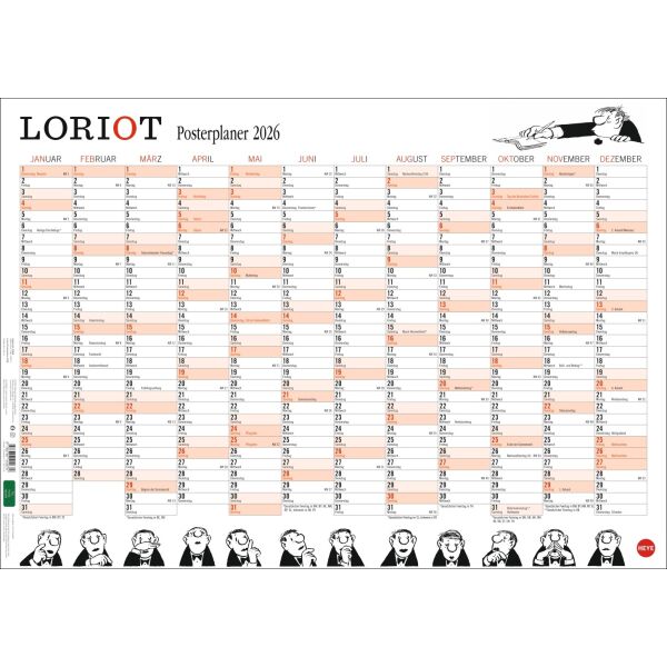 Kalender 2026 - Loriot Posterplaner, 7,99