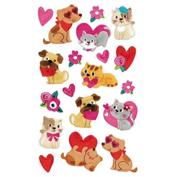Creative-Sticker Hunde mit Herzen, 2,95